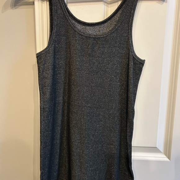 Merona | Tops | Merona Metallic Black Tank Top | Poshmark